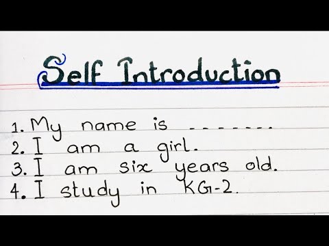 Self introduction in English | 20 lines on Self Introduction | 20 lines ...