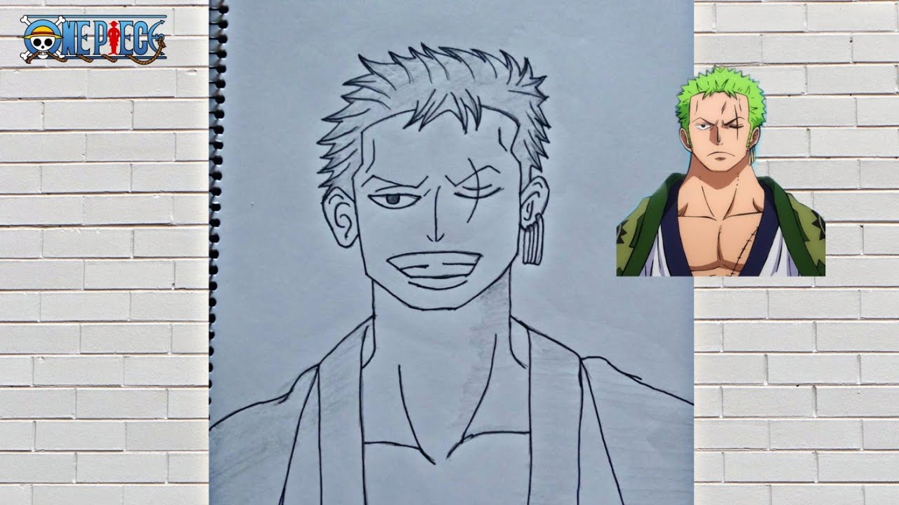Menggambar Sketsa Zoro One Piece || amatir !! 🤣 - YouTube