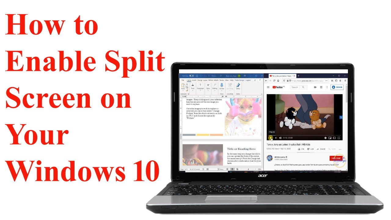 How to Enable Split Screen on Your Windows 10 - YouTube