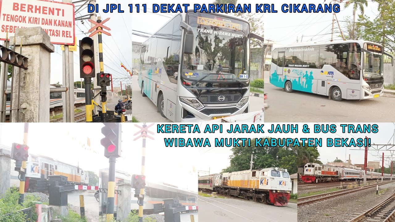 KERETA API JARAK JAUH & BUS TRANS WIBAWA MUKTI! JPL 111 Dekat Parkiran ...