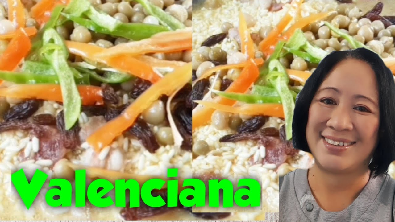 Pinoy recipe, VALENCIANA(Glutinous rice, chorizo Bilbao, Pork, Raisen ...