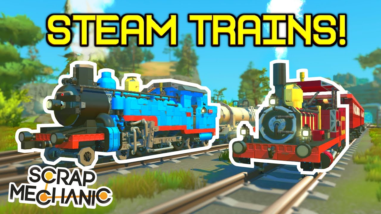 Steam Locomotives Vanilla Piston Powered Train Showcase | Scrap ...