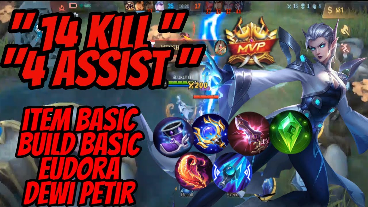 MOBILE LEGEND !! EUDORA FULL DAMAGE !! MAGE MVP EUDORA !! 14 KILL MVP ...
