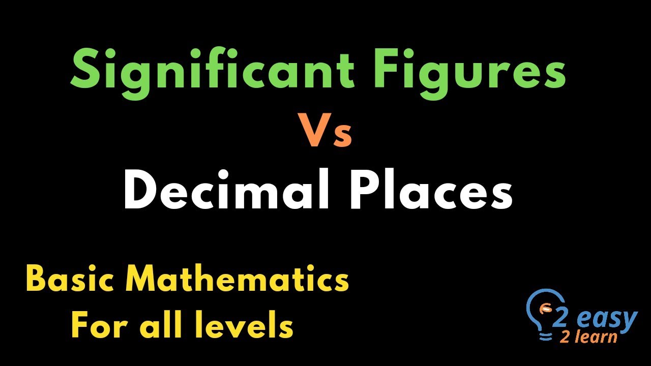 Significant Figures vs Decimal Places | O level | IGCSE | SAT USA ...