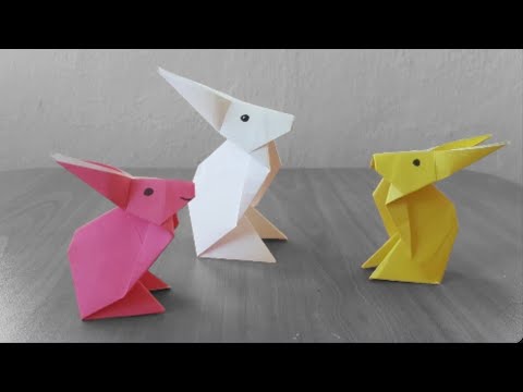 ORİGAMİ RABBIT / Kağıttan Tavşan Yapımı / Kolay origami