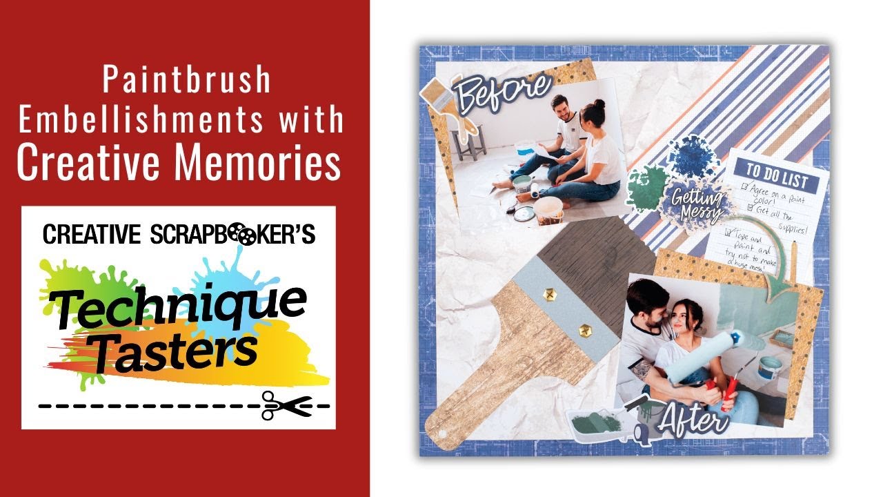Paintbrush Embellishments with Creative Memories - Technique Tasters ...