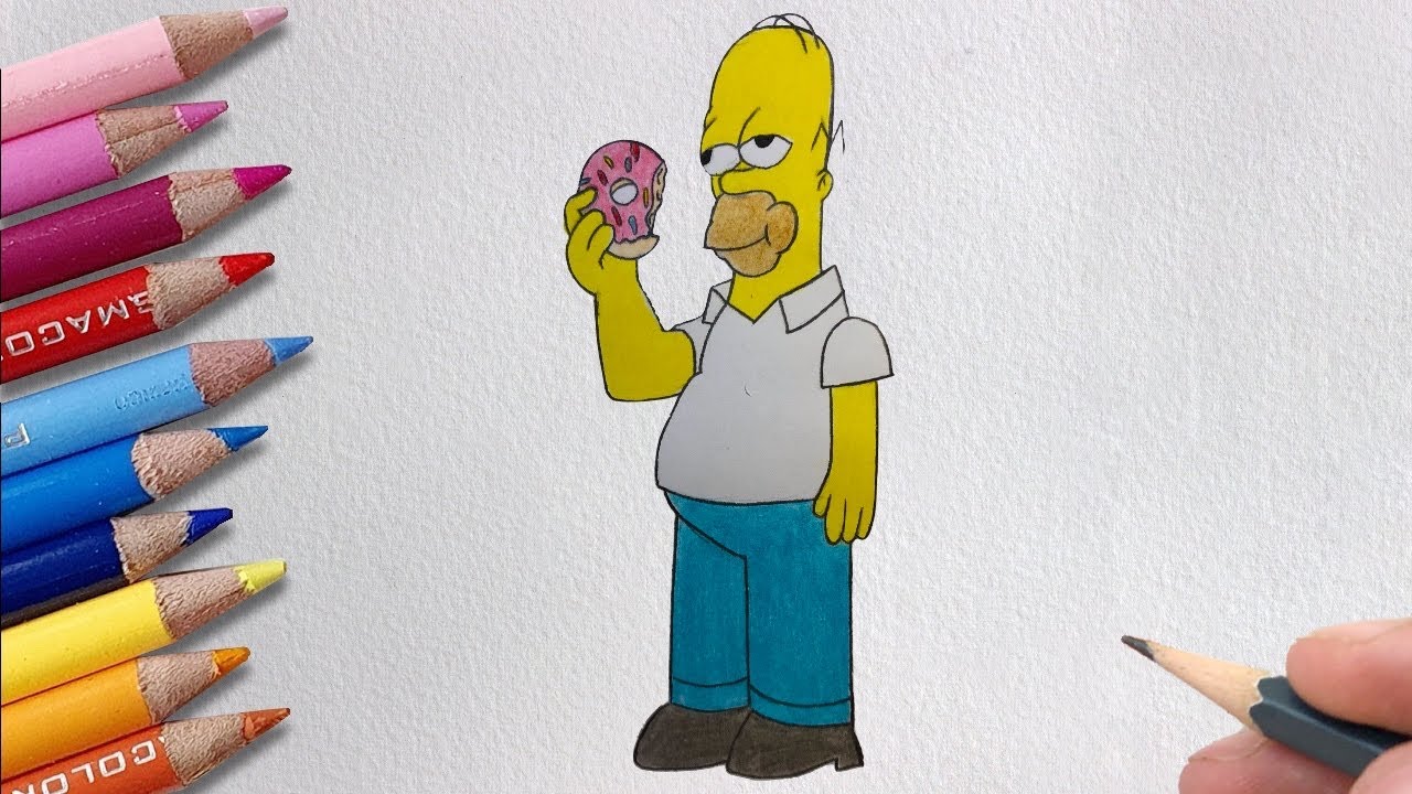 HOW TO DRAW HOMER SIMPSON ( FNF MOD CHARACTER ) - YouTube