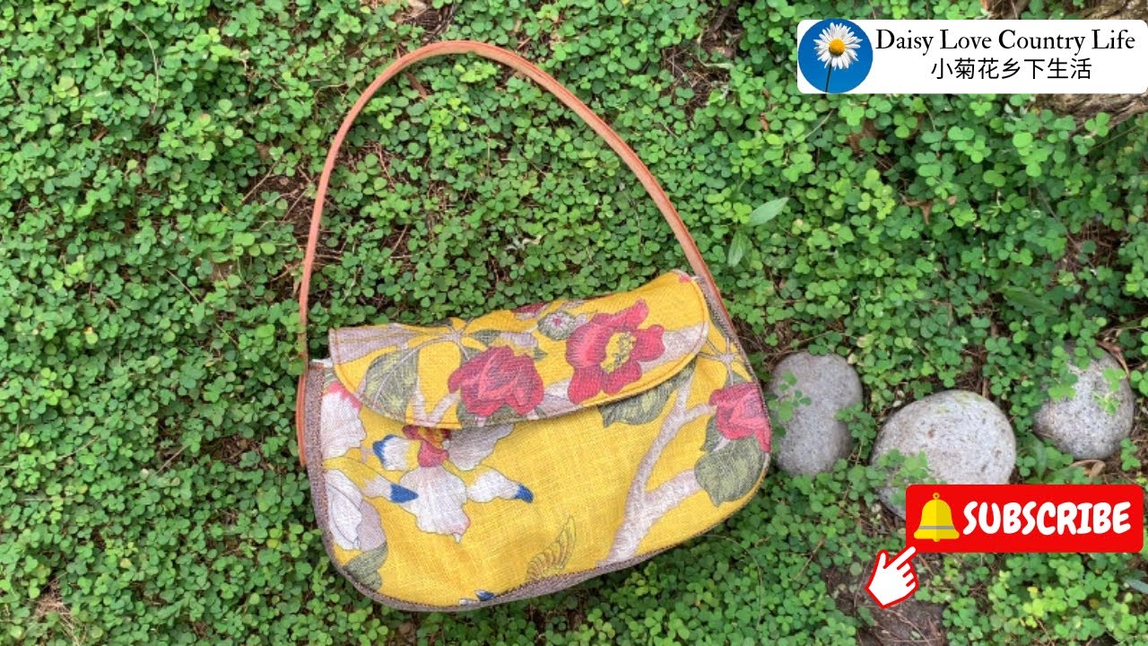 How to Make a Small Handbag with Magnetic Button/ Diy Tote Bag Tutorial ...