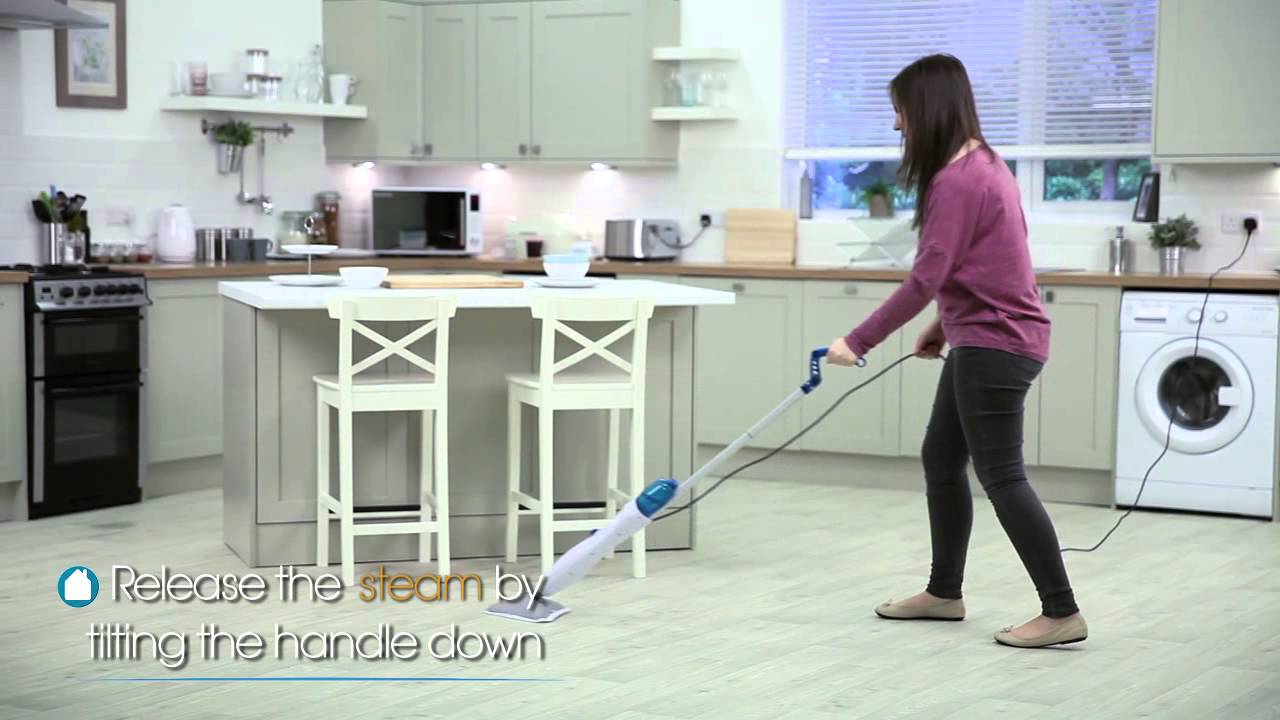 Abode Steam Mop Blue and White - ASM2001 - YouTube