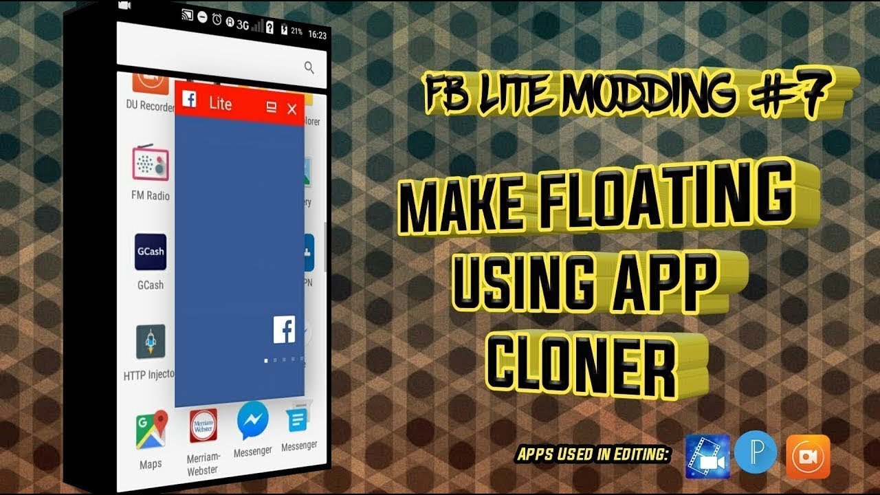 FB LITE MODDING: MAKE FLOATING USING APP CLONER - YouTube