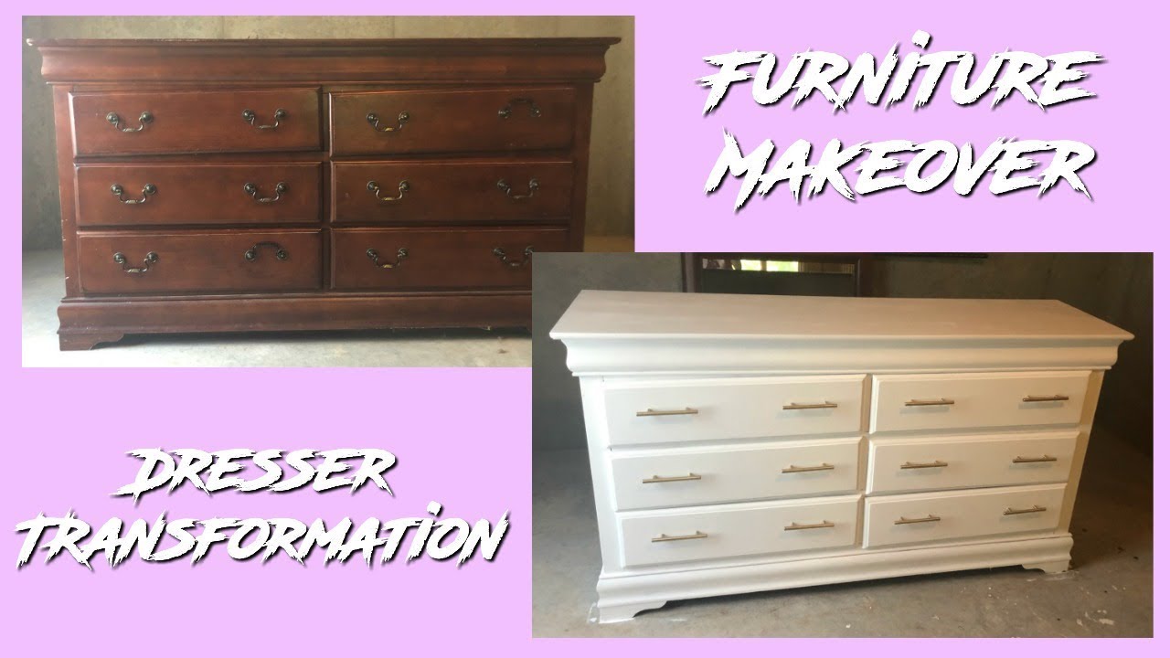 DIY | FURNITURE MAKEOVER: Dresser Transformation!!!! - YouTube
