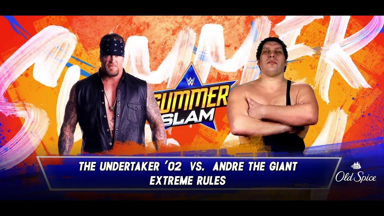 WWE 1 on 1 Extreme Rules Match The Undertaker vs Andre The Giant - YouTube