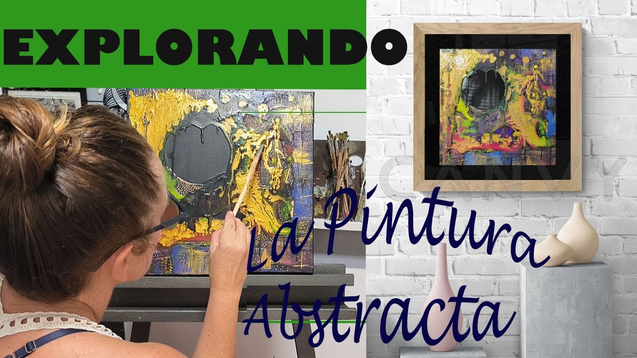 Cómo pintar un cuadro abstracto //How to paint an ABSTRACT PAINTING🎨 ...