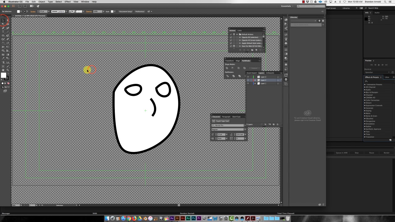 Adobe Illustrator - Draw a Character Face for Animation - YouTube