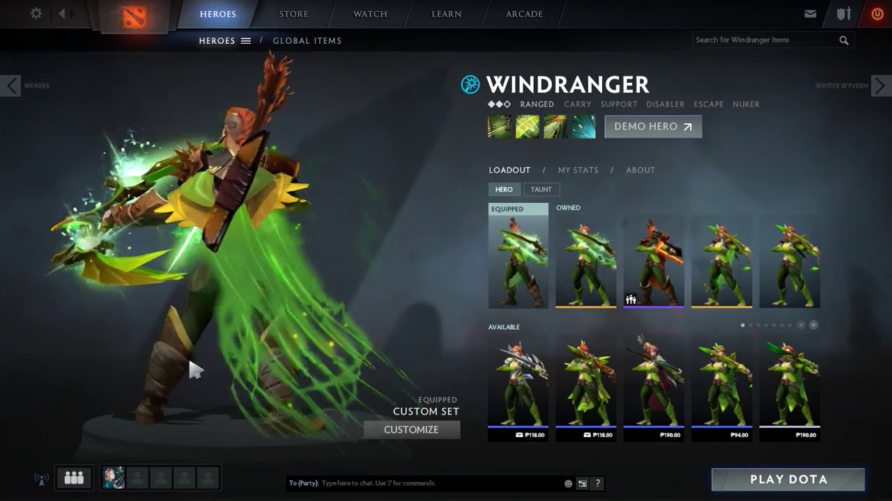 Windranger 2 Immortals + Battleranger Set | Dota 2 - YouTube