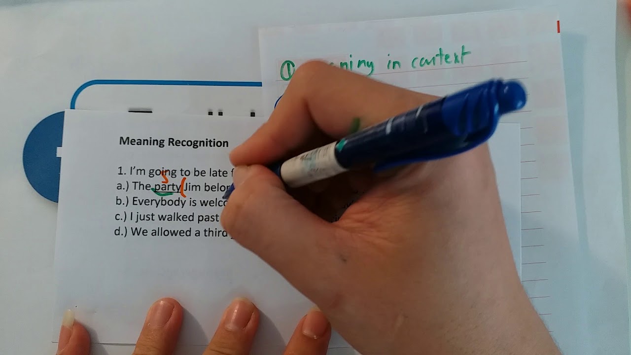 Meaning Recognition: GAT (Word: party) - YouTube