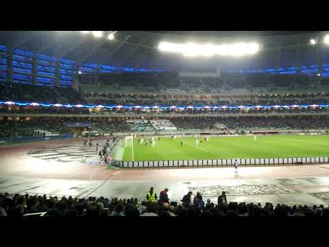 Qarabagh - Roma (0-1). First goal, Manolas. UEFA Champions League. September 27, 2017.