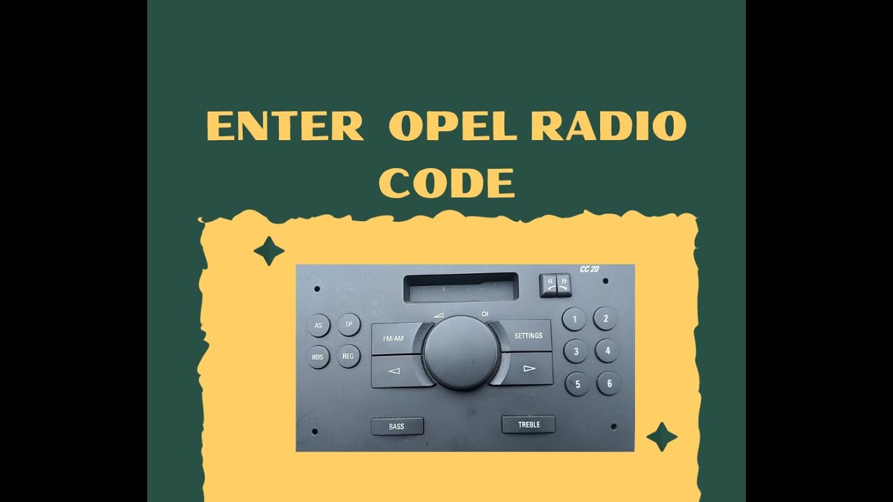 How To Enter Opel Radio Code Step By Step - YouTube