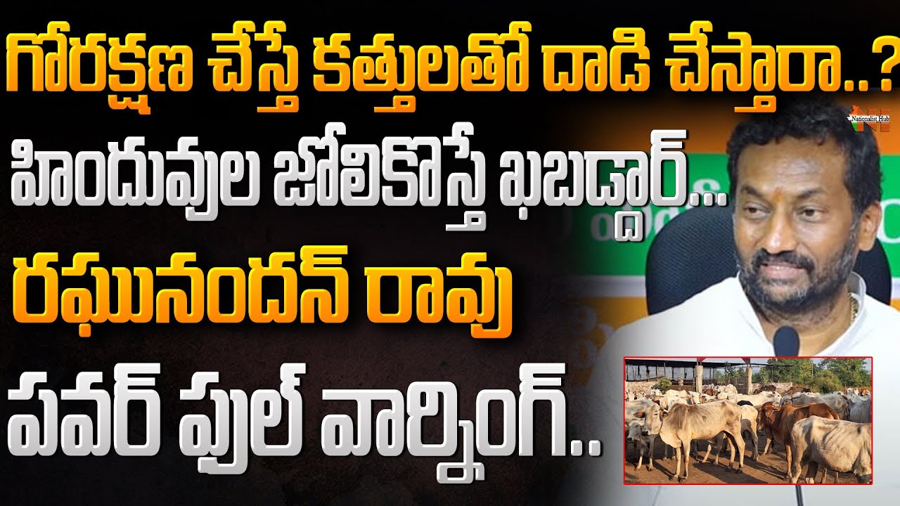 BJP MP Raghunandan Rao Strong Warning | VHP | Hindus | Nationalist Hub ...