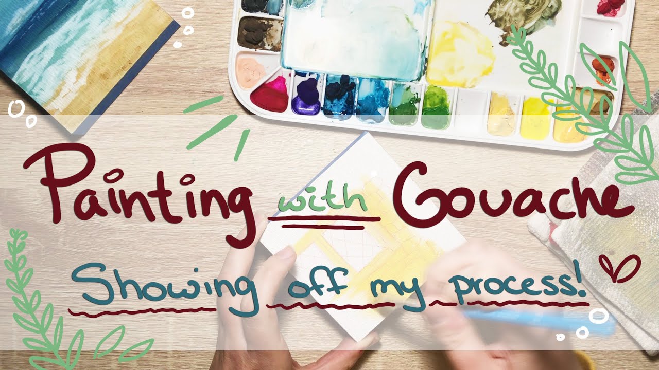 MY GOUACHE PROCESS // Painting on wood artist blocks - YouTube
