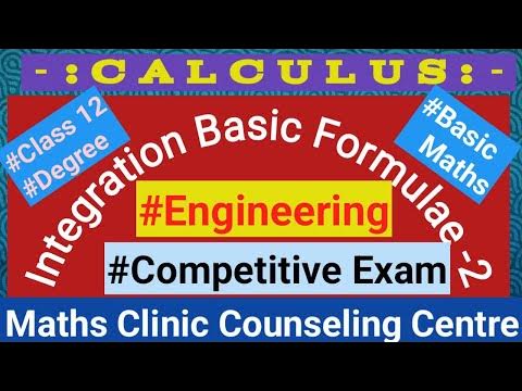 Integration Basic Formulae Part II - YouTube