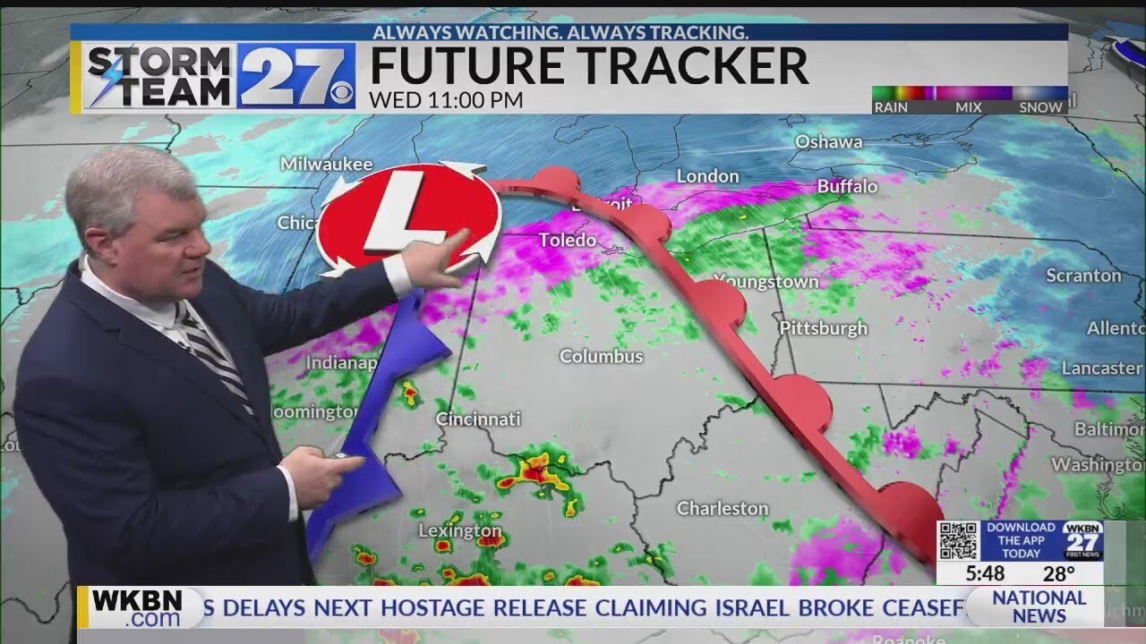 Tracking multiple storm systems this week - YouTube