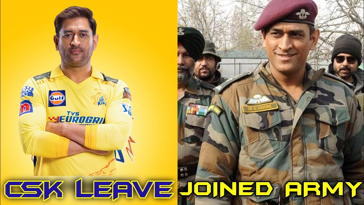 MSD BIGGEST UPDATE | MSD CSK LEAVE JOIN INDIAN ARMY #msdhoni - YouTube