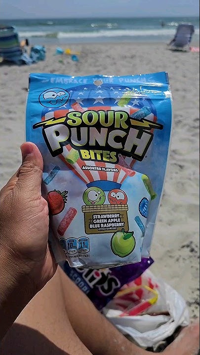 Eating SOUR Punch Candy at the Beach | Mukbang | Eating Show #trending ...