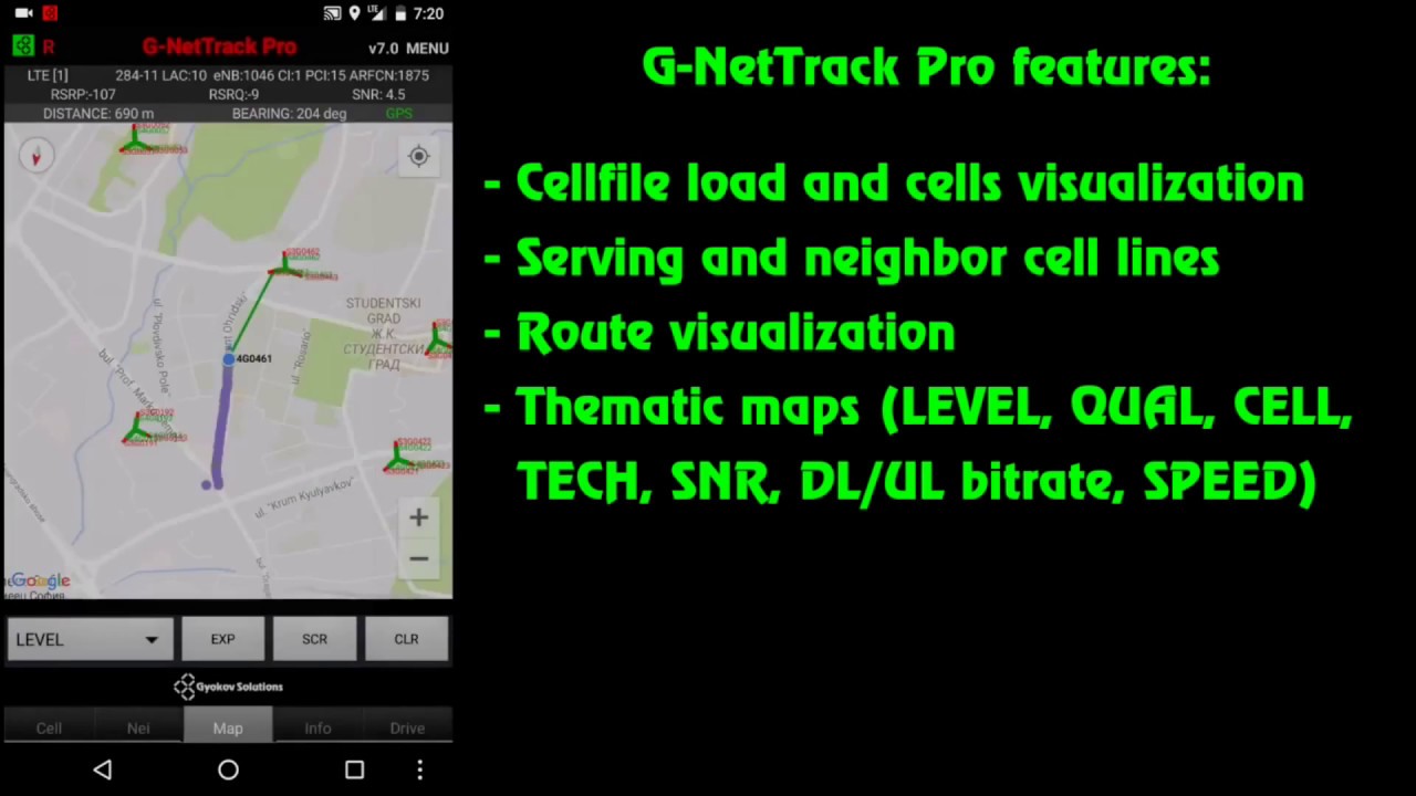 G-NetTrack Pro - features - YouTube