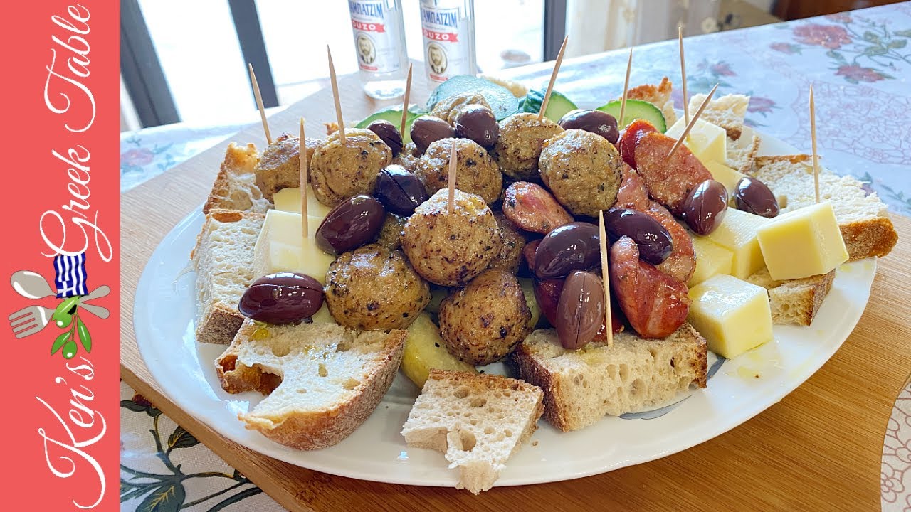 Authentic Greek Tsipouro Meze Platter | Ouzo Mezze - YouTube