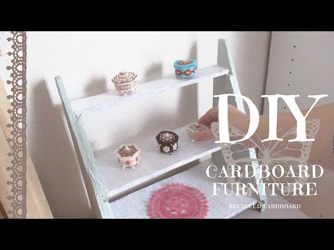 DIY Make a Gap shelf from Recycled Cardboard craft ideas / Cardboard furniture / ダンボール家具 隙間シェルフの作り方