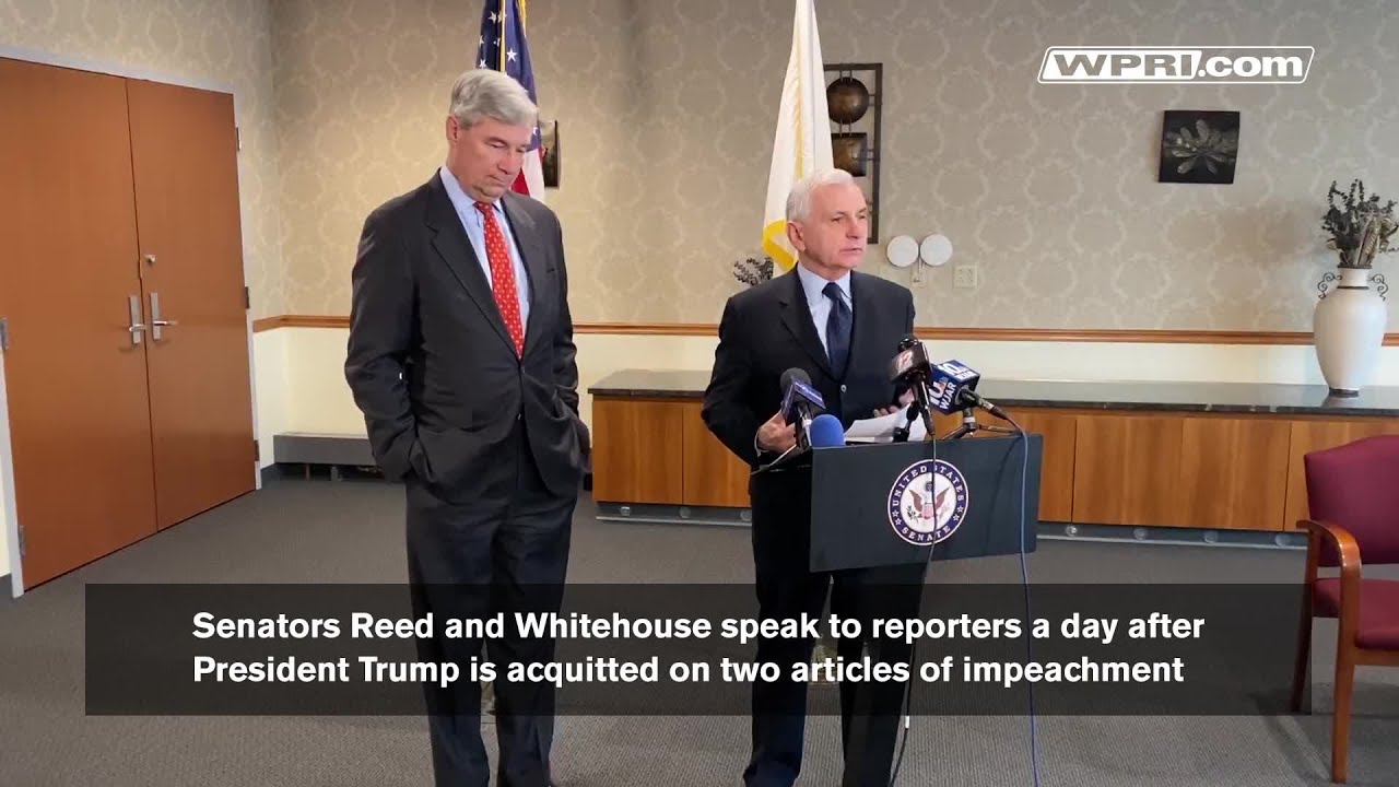 VIDEO NOW: Senators Reed and Whitehouse on impeachment acquittal - YouTube
