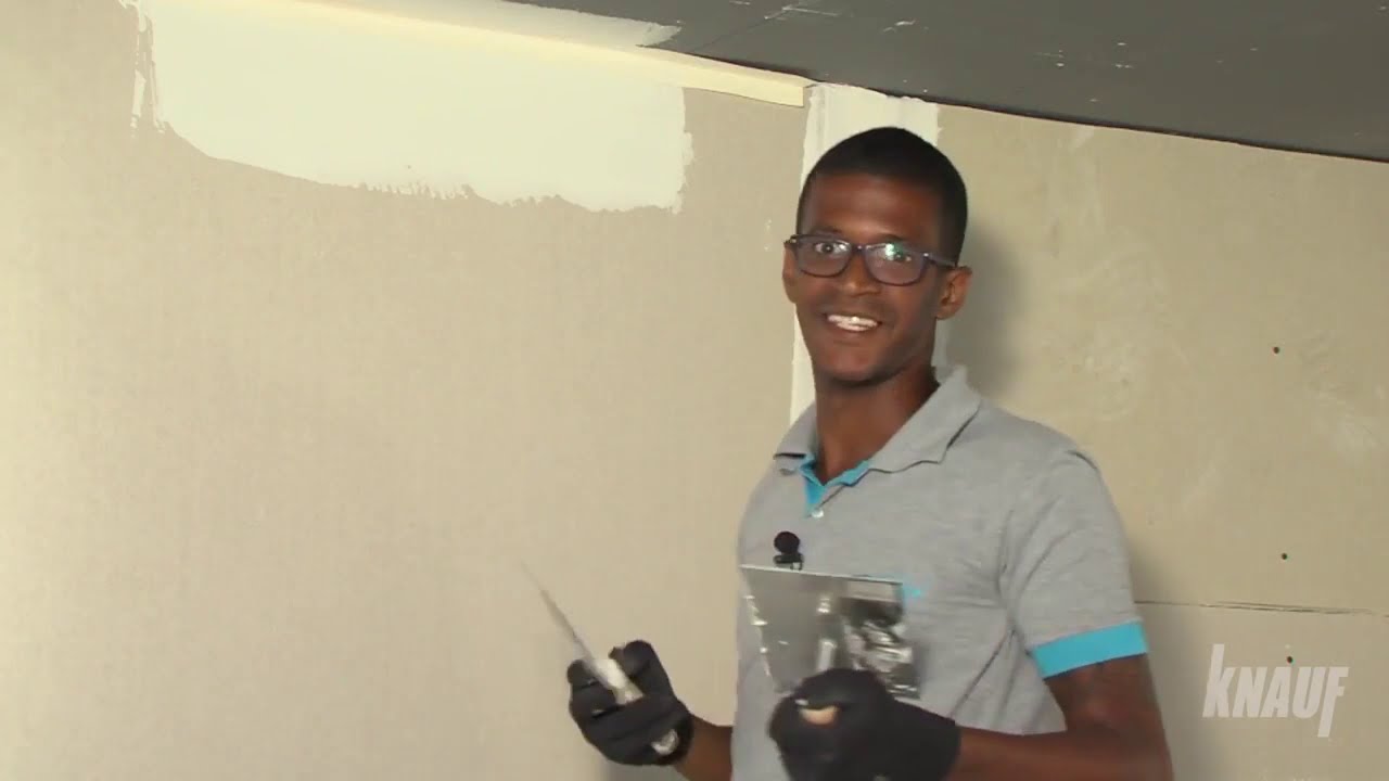 Como fazer tratamento de juntas no encontro da parede de Drywall com a ...