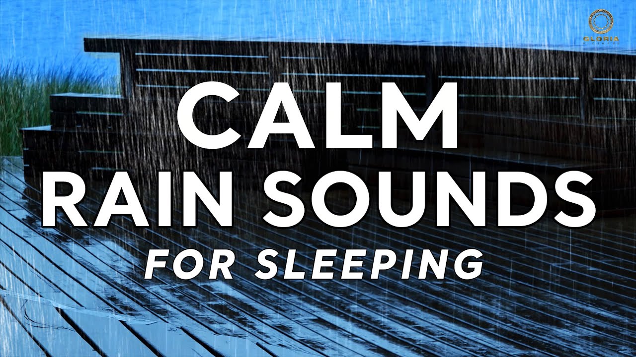 Calm rain sounds for sleeping. It's raining on the lake. Relaxing Rain ...