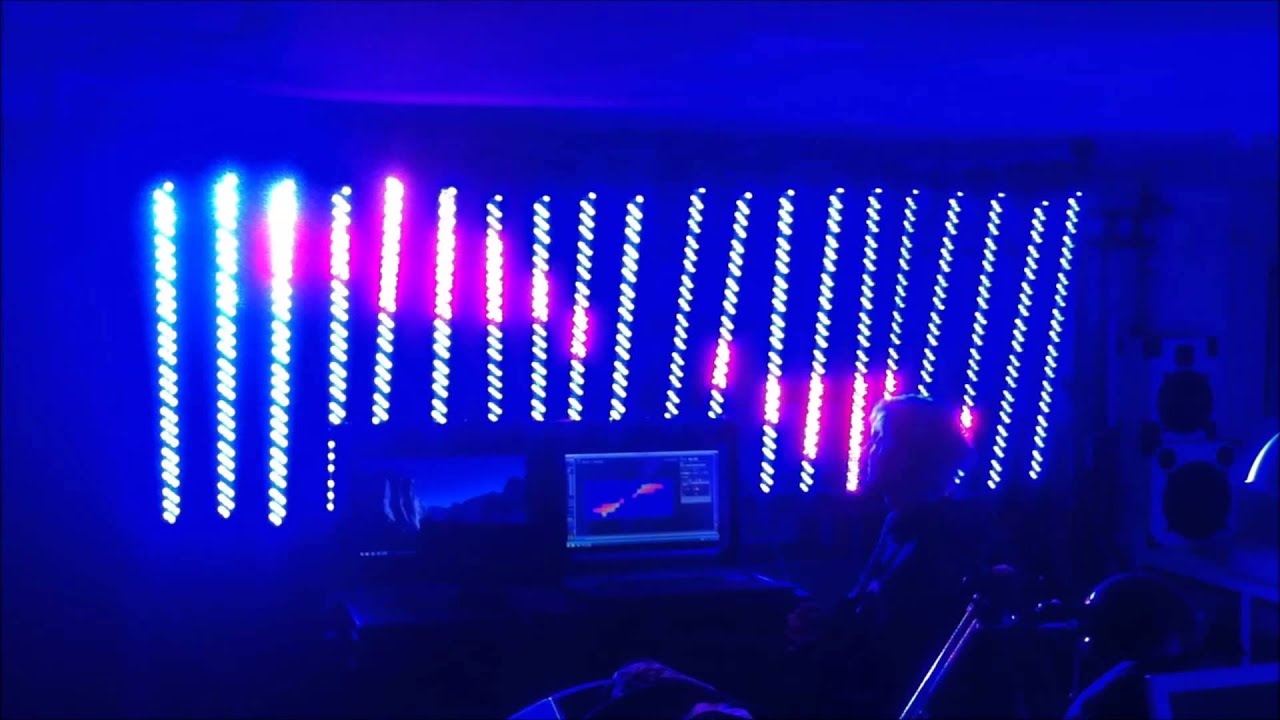 20 LED bars DMX matrix screen 2 - YouTube