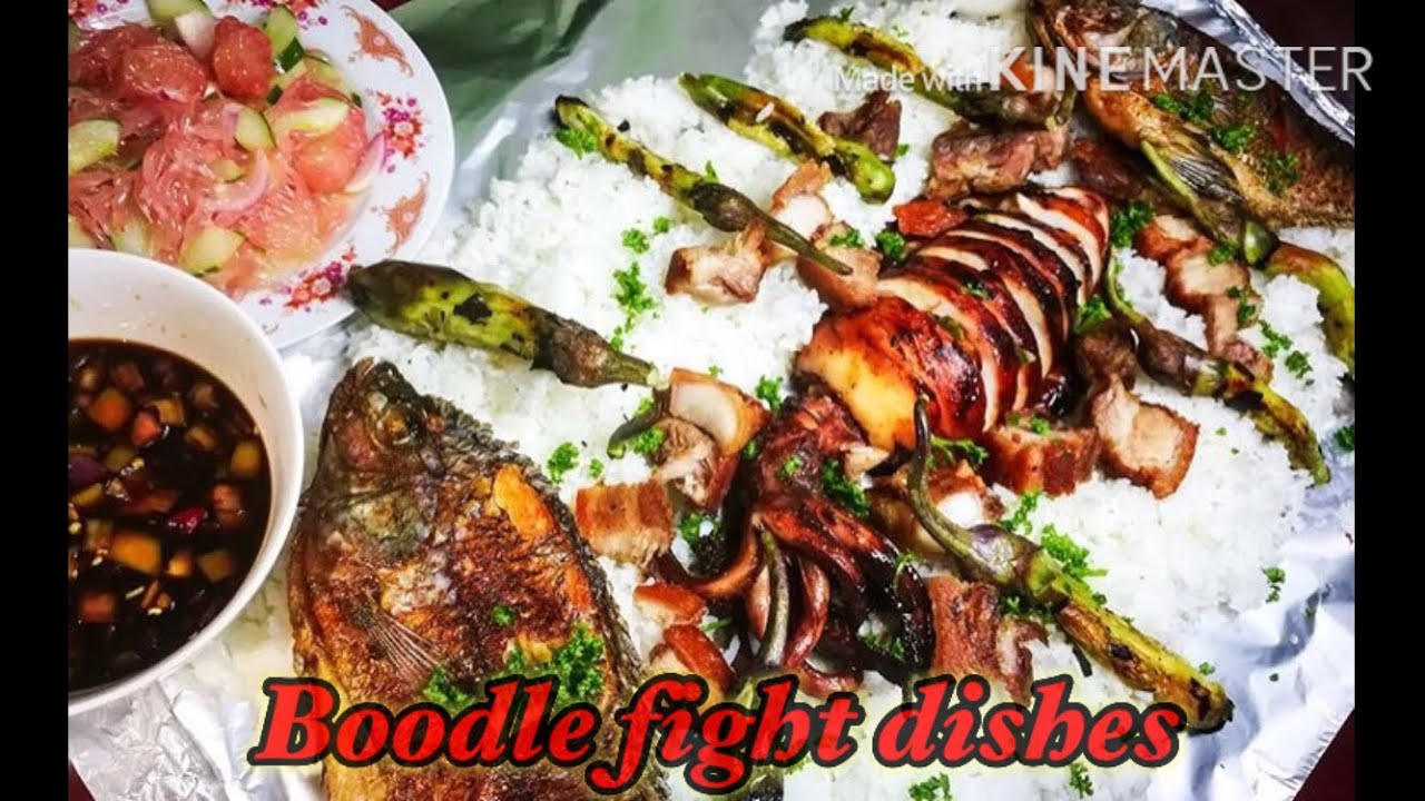 Boodle Fight Dishes - YouTube