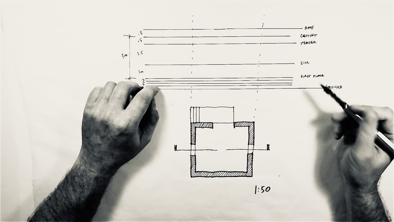 07 How to Draw a Section from a Regular Plan - YouTube