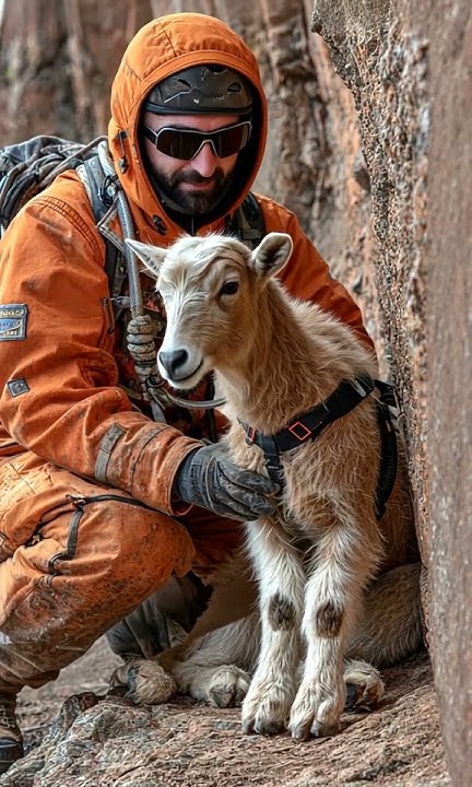 Rescues Lonely Goat Trapped on a Mountain Cliff 🧗‍♀️ ️ | Real Animal ...