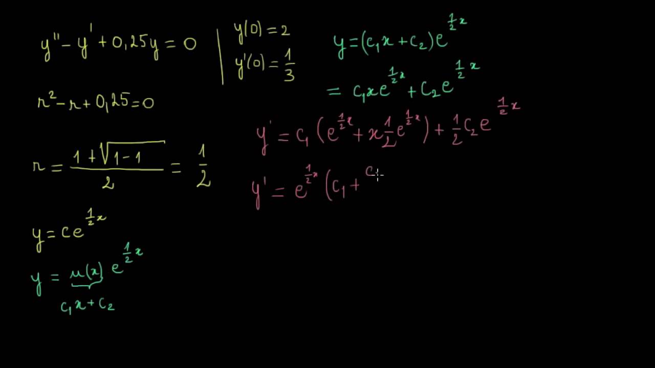 Racine double de l'équation caractéristique 2 - YouTube