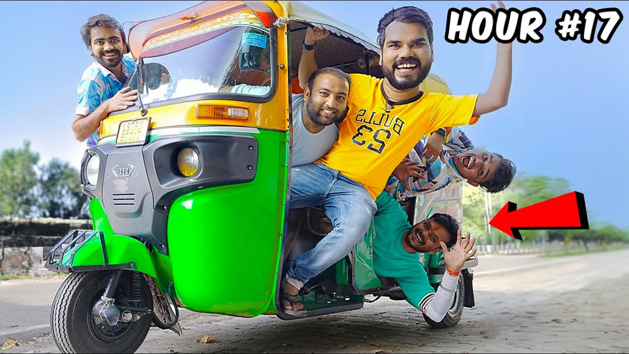Surviving In Auto Rickshaw For 24 Hours! - YouTube