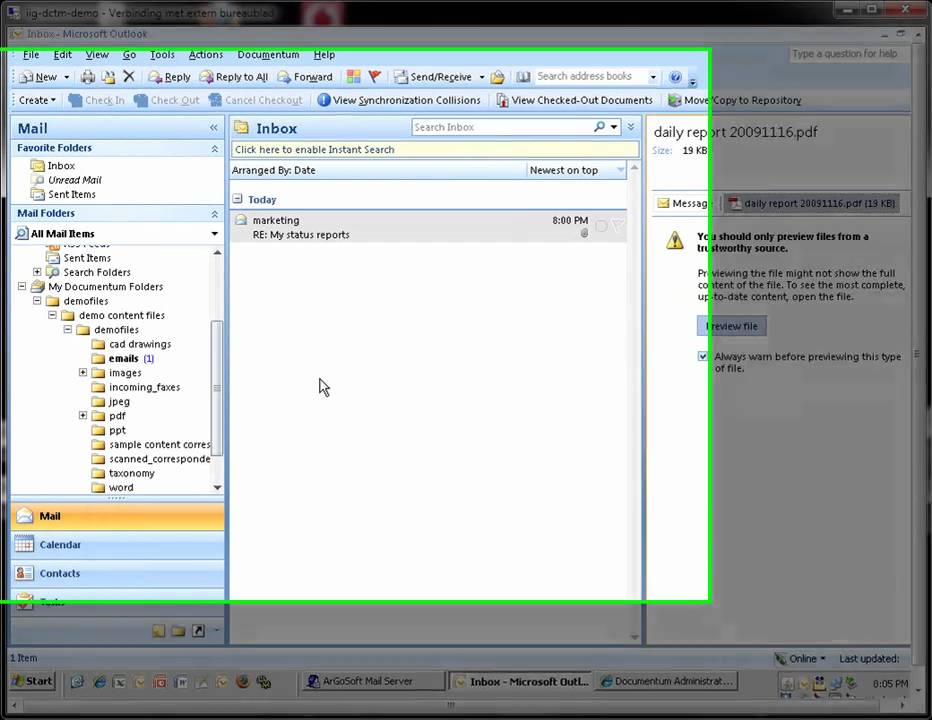 My Documentum for Microsoft Outlook 6.6 - YouTube