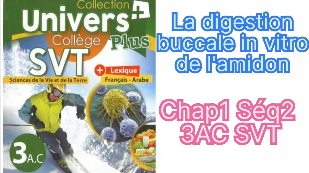 La digestion buccale et in vitro de l'amidon . Univers SVT 3AC BIOF ...