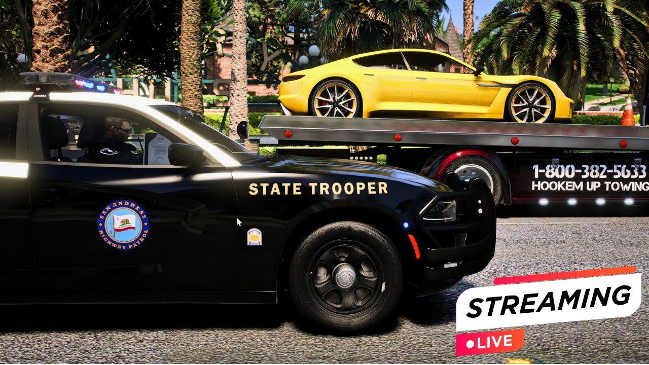 Playing As A State Trooper In GTA 5 LSPDFR 2024 Live - YouTube
