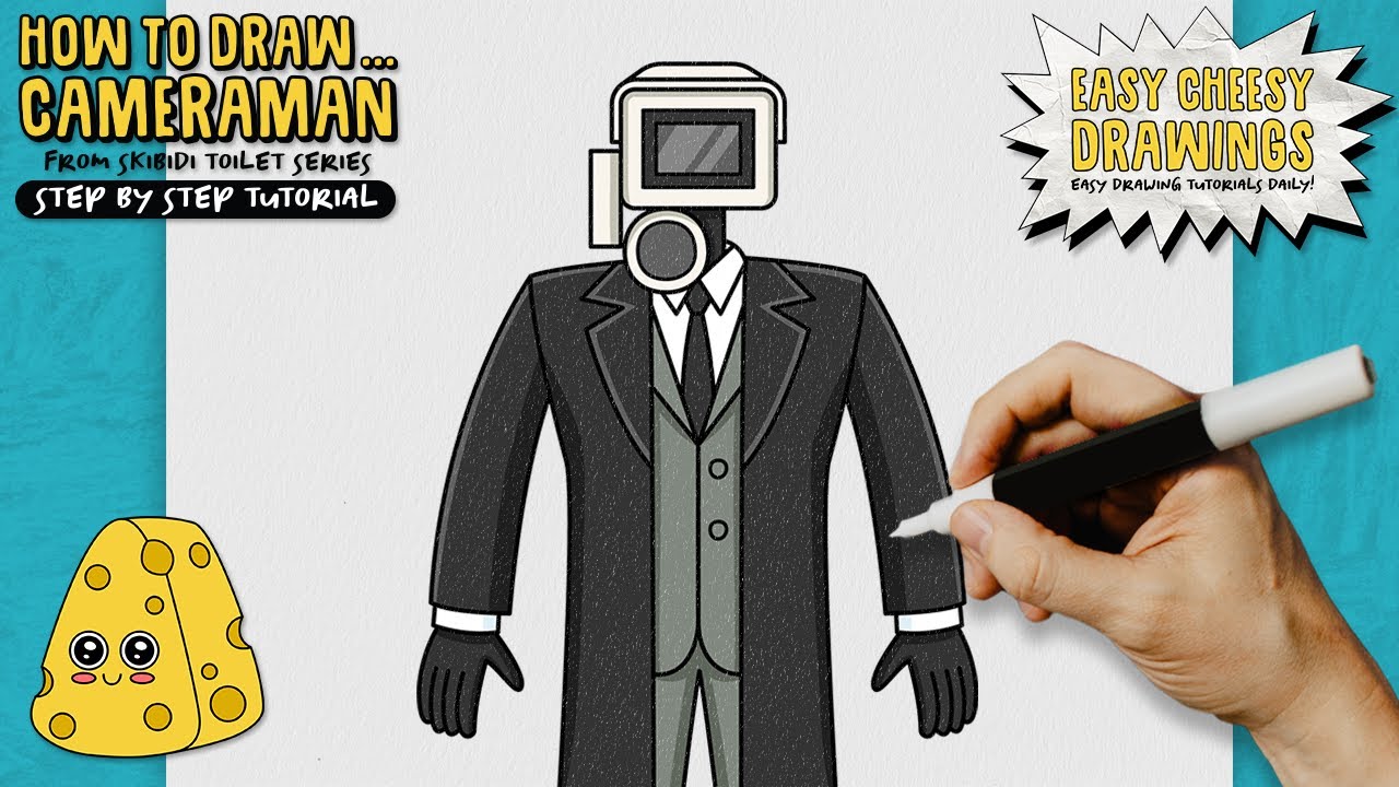 How to Draw CAMERAMAN 📷👨 (Skibidi Toilet Series) | Easy Step-By-Step ...