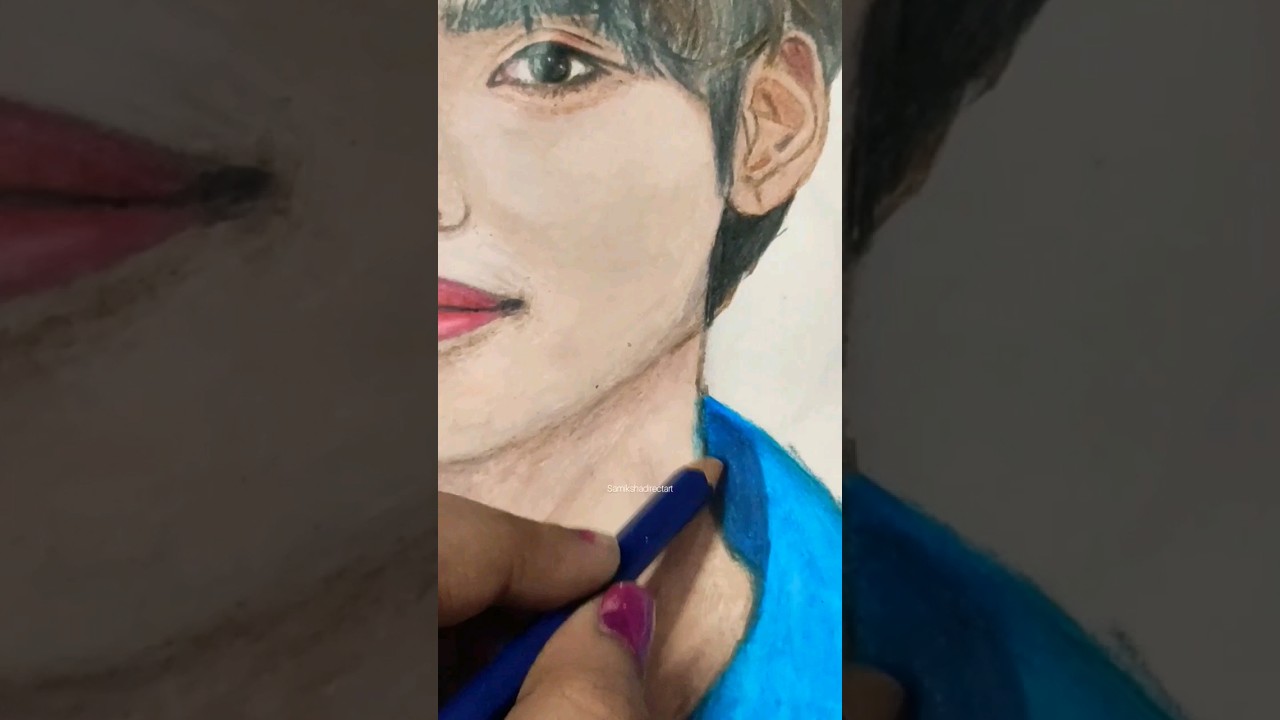 V Taehyung(BTS) sketch|Kim taehyung realistic sketch💜 🏻#bts#btsarmy#v# ...