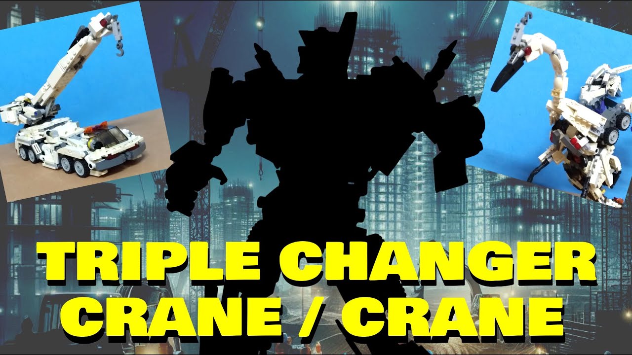 LEGO Transformer: Triple changer crane (construction) and crane (bird ...