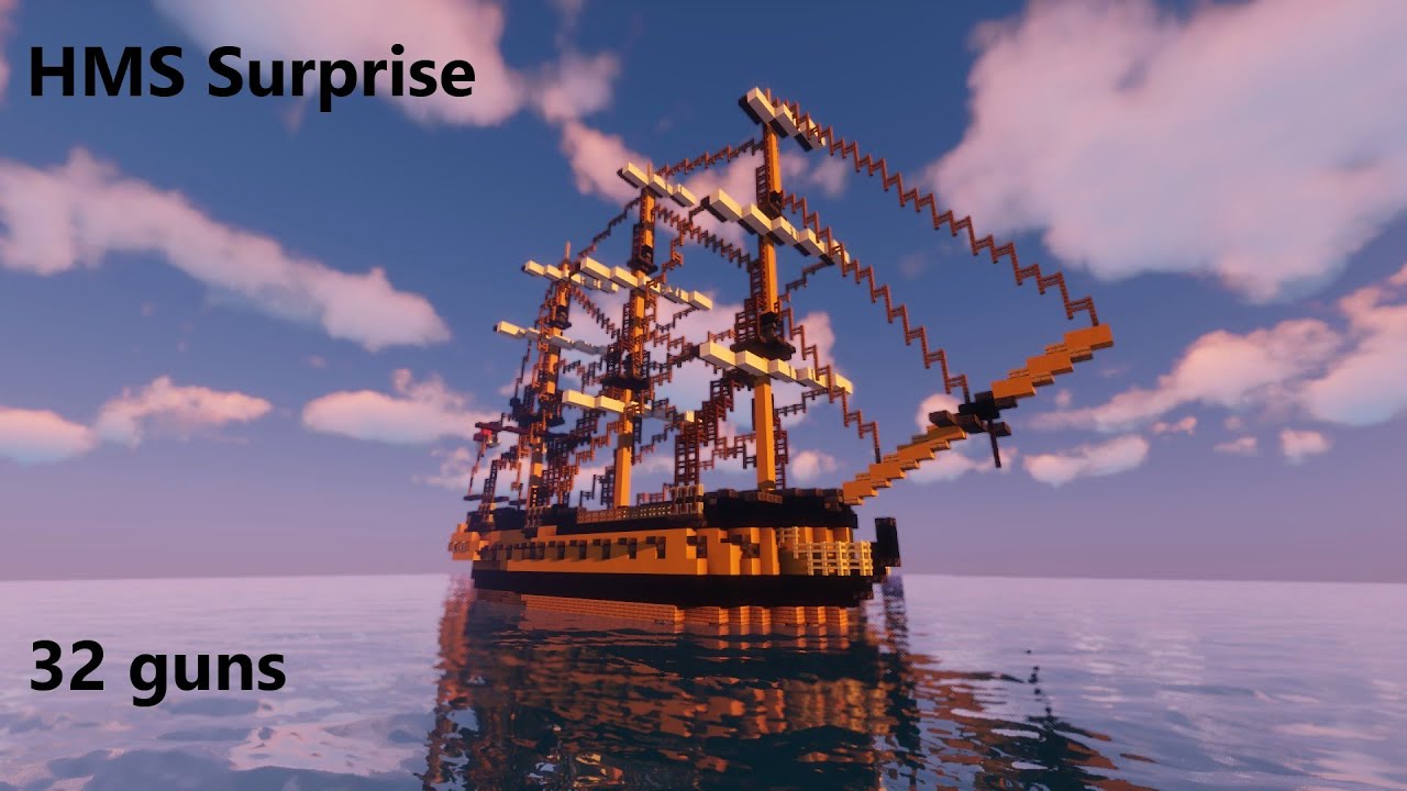 Minecraft: HMS Surprise Frigate - YouTube