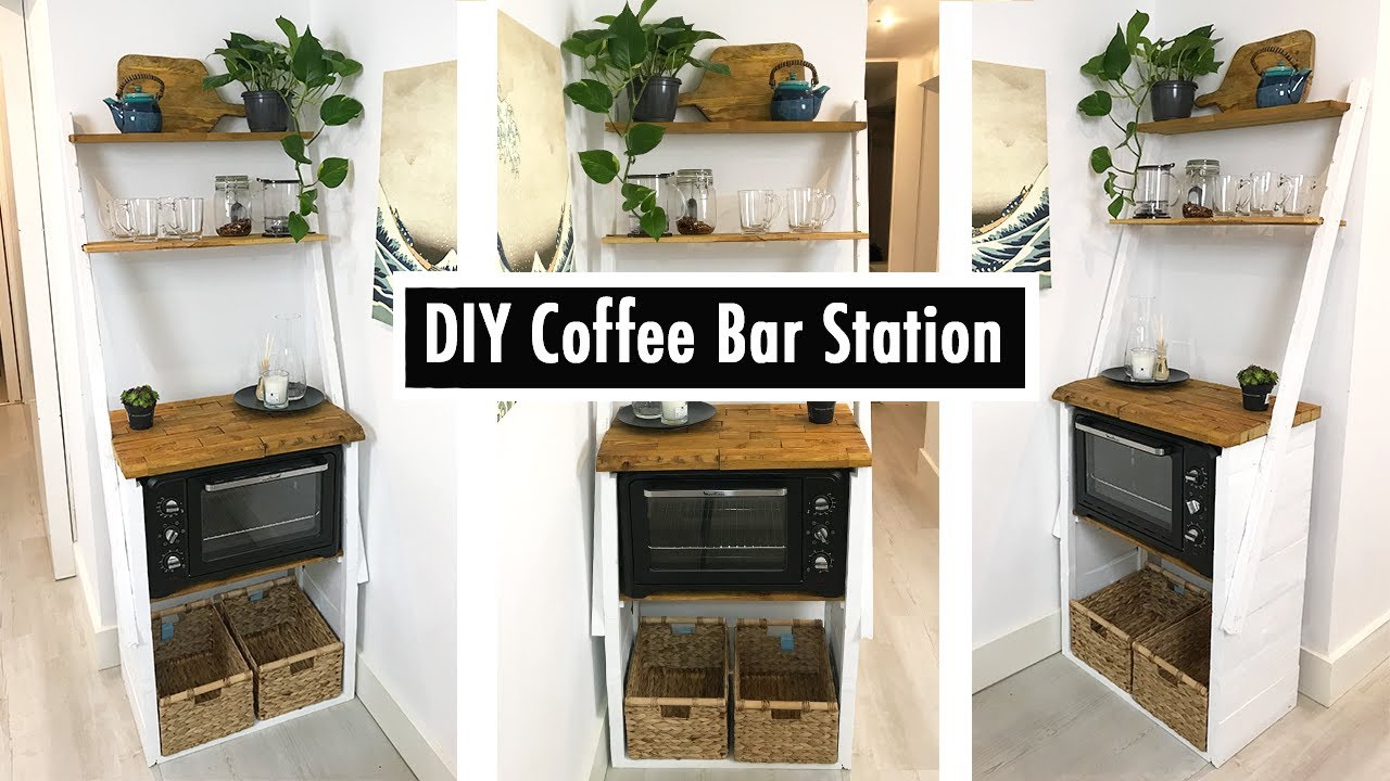 DIY Coffee Bar Station | Breakfast Station | Table Oven Built - YouTube