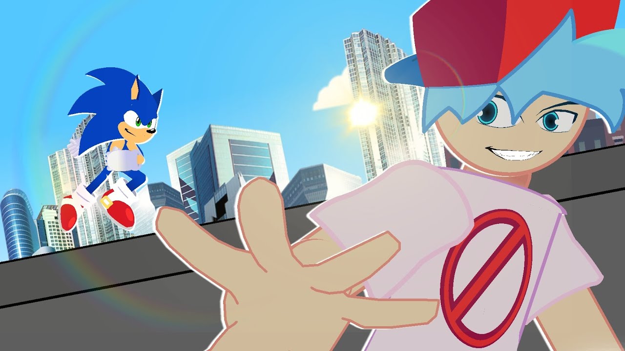 sonic vs boyfriend (short animation fnf) - YouTube