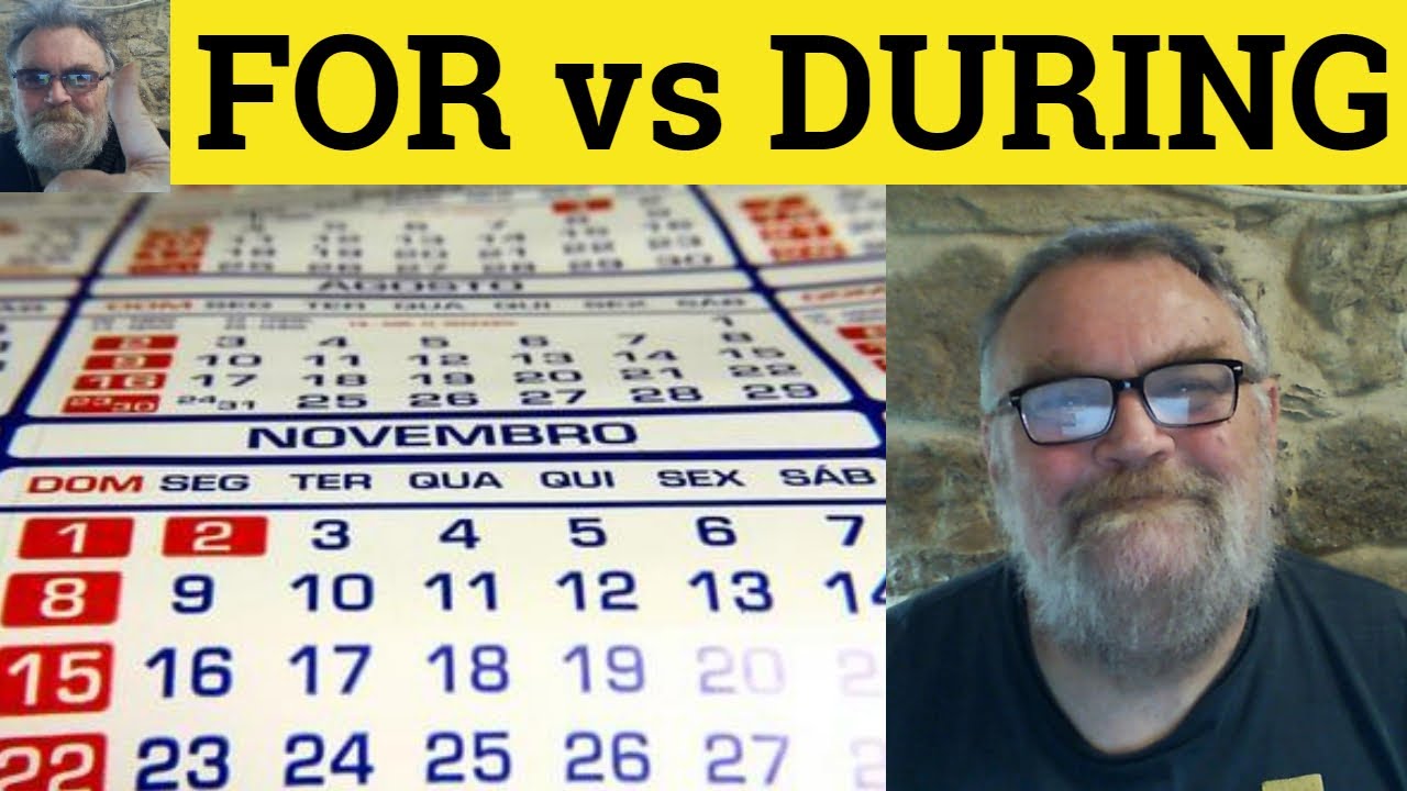 🔵For vs During - For meaning - During Definition - Prepositions ...